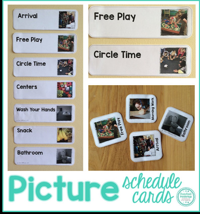 Childcare and Preschool Picture Schedule Cards - Early Intervention ...