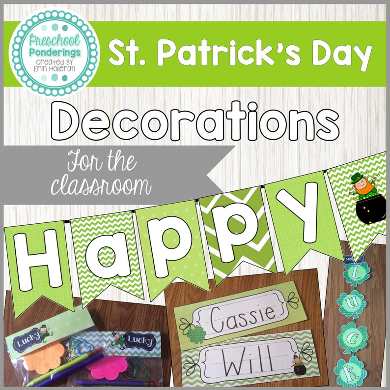 Printable Classroom Party Decorations - St. Patrick's Day - Etsy