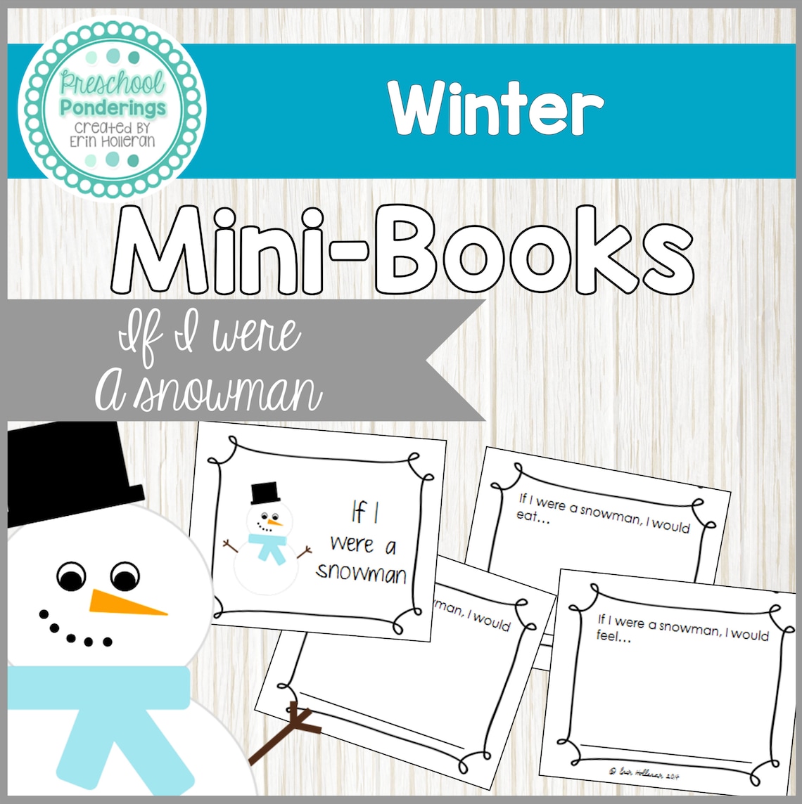 Winter - Preschool Language Snowman Mini-books - Etsy