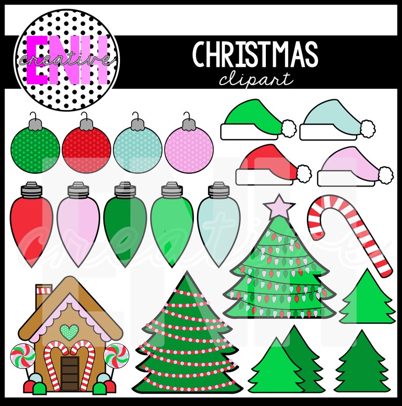 Bright Christmas Clip Art Mega Bundle - Etsy