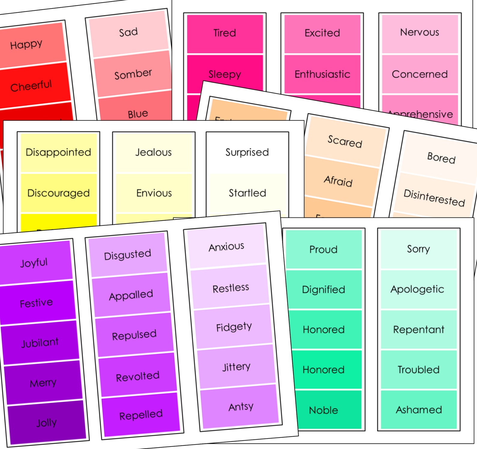 Social Emotional Feeling Synonyms - Etsy