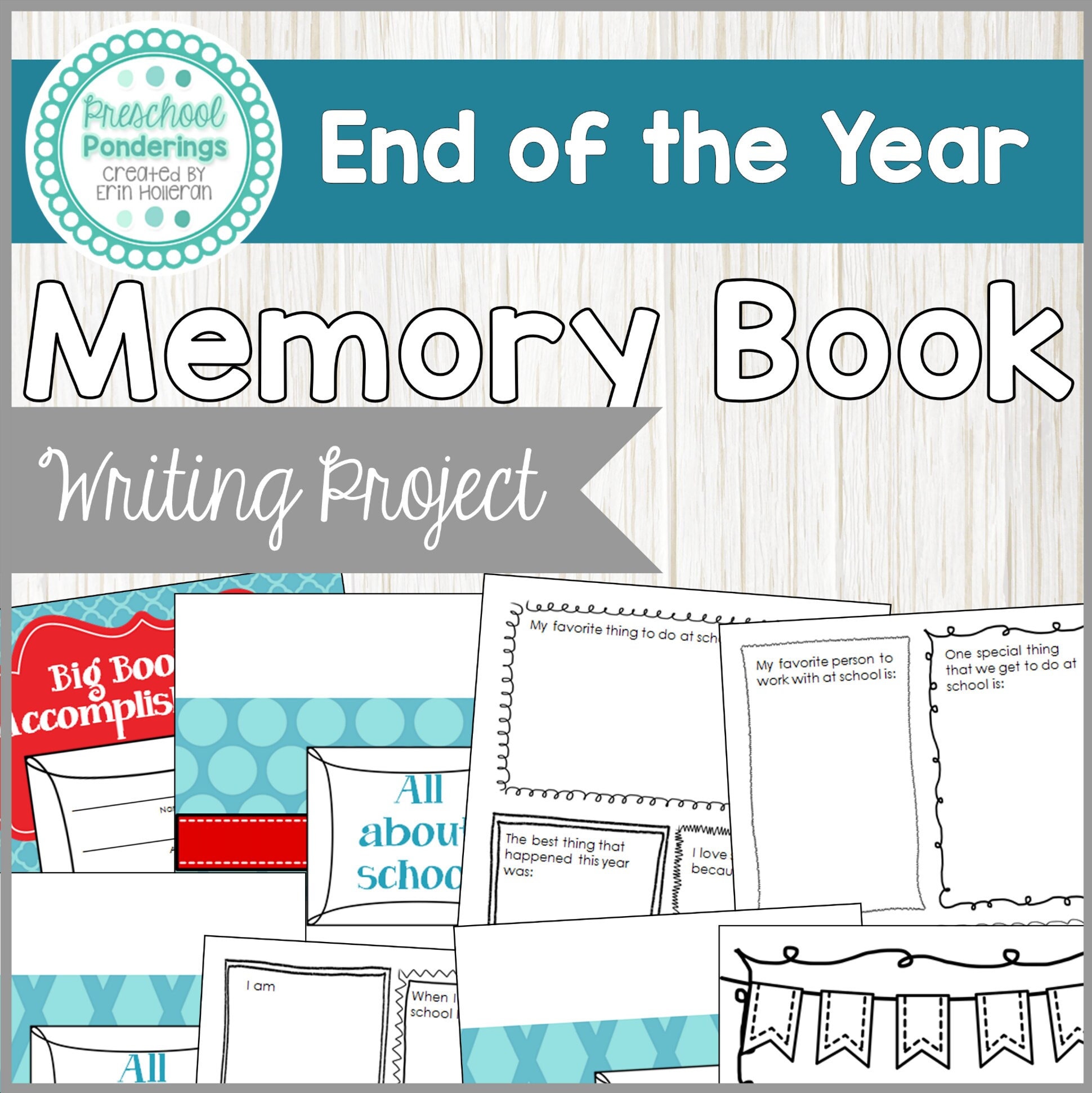 End of the Year Memory Book - Preschool and Kindergarten Language - Etsy