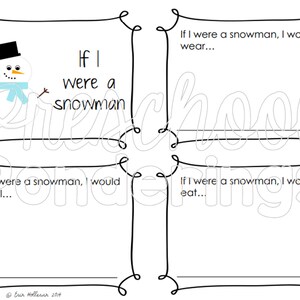 Winter - Preschool Language Snowman Mini-books - Etsy