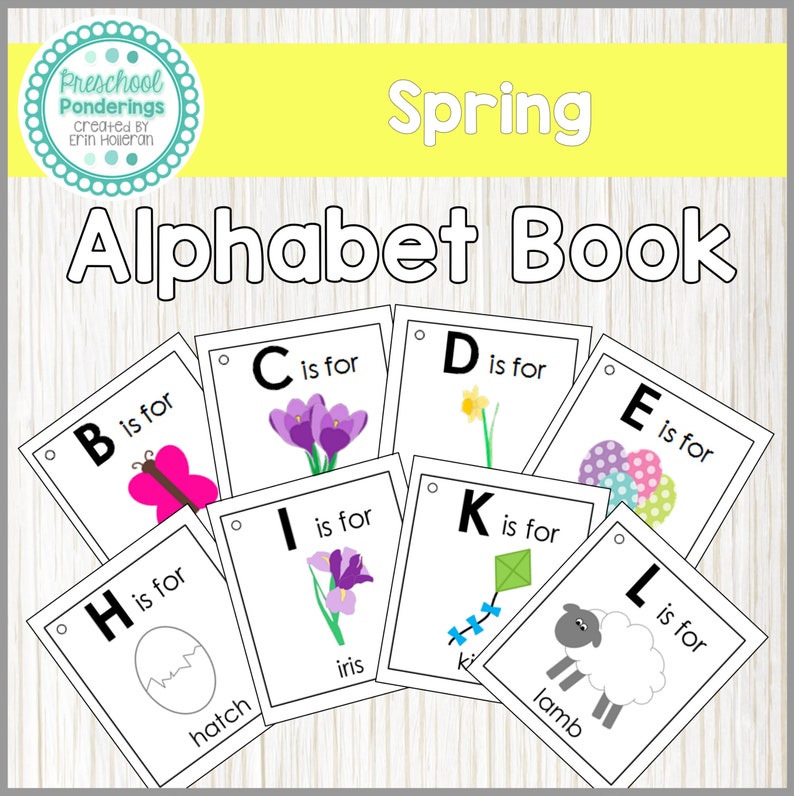 Spring Preschool Language Alphabet Book - Etsy