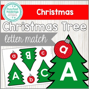 Printable Christmas Tree Letter Match Activity - Etsy