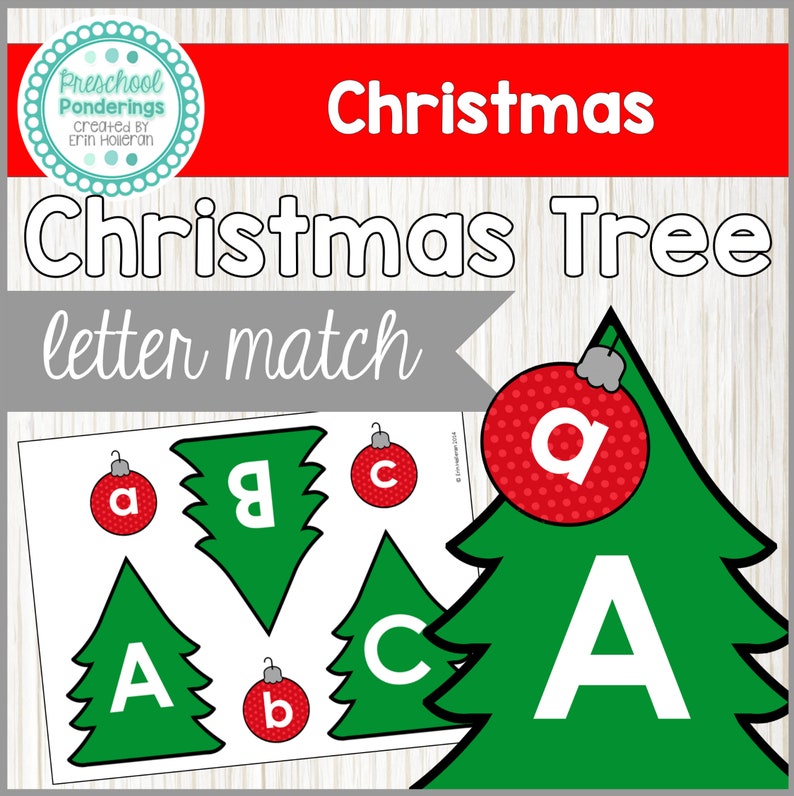 Printable Christmas Tree Letter Match Activity - Etsy