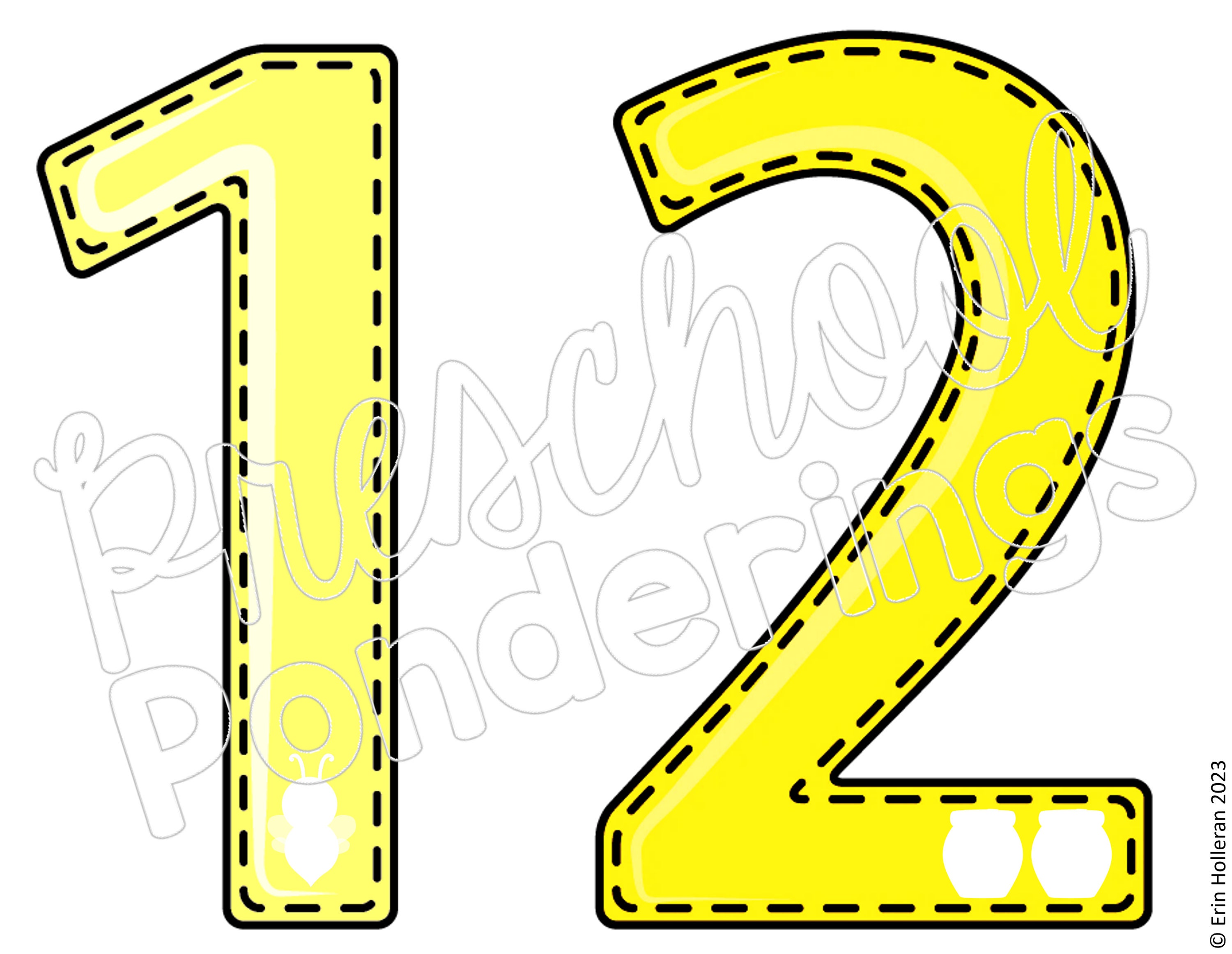 Bee Numbers Preschool Math Numbers and Counting - Etsy