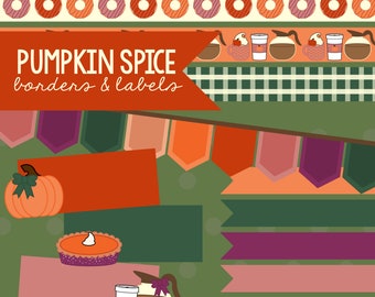 Pumpkin Spice Clipart Mini Pack- Instant Download! Pumpkin Pie Spice ...