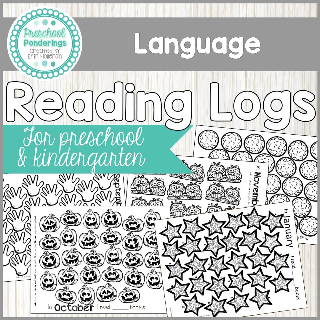 Preschool and Kindergarten Reading Logs - Etsy