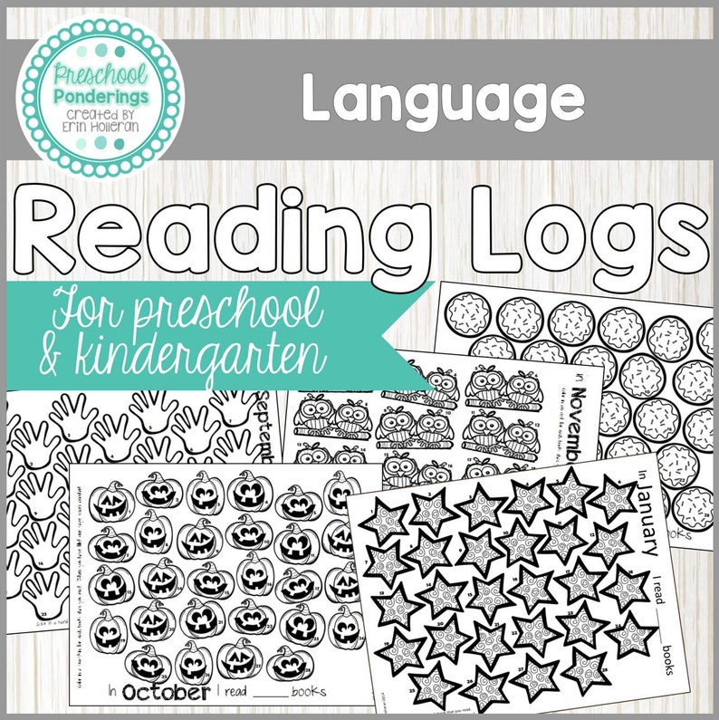 Preschool and Kindergarten Reading Logs - Etsy