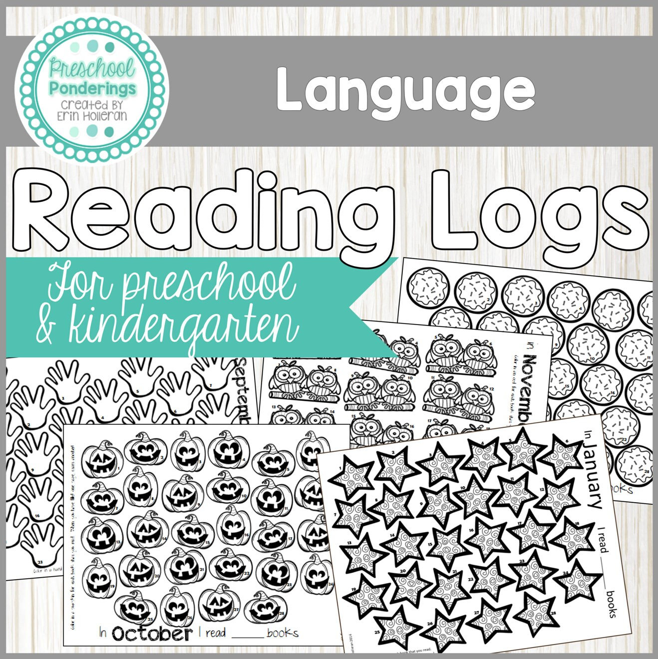 Preschool and Kindergarten Reading Logs - Etsy