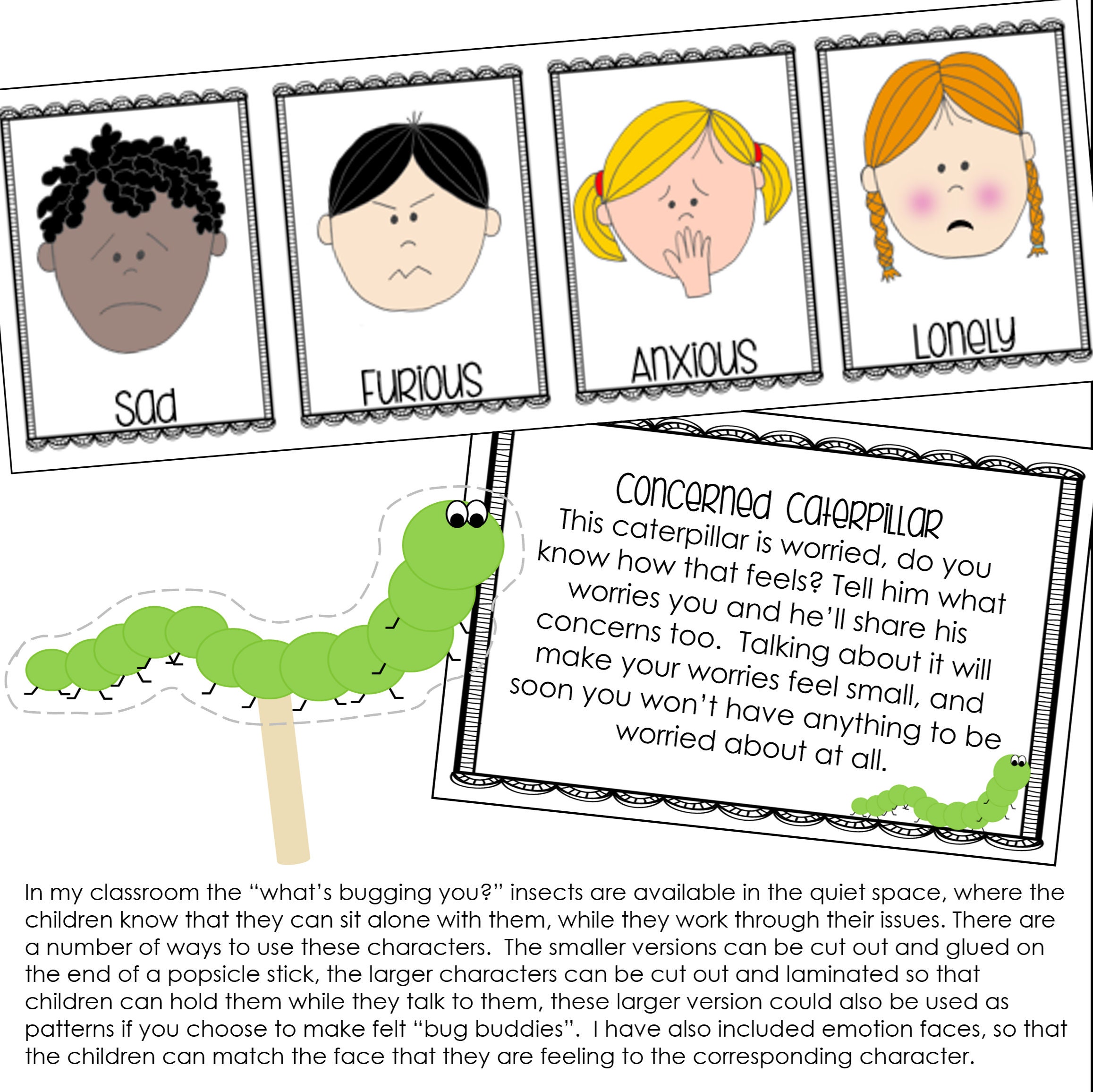 Social Emotional Skills for Preschool - What's Bugging You? - Etsy