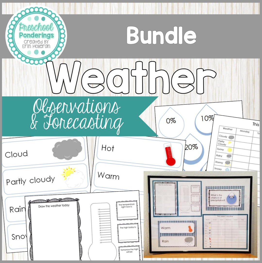 Weather Center Bundle - Preschool and Kindergarten Science - Etsy