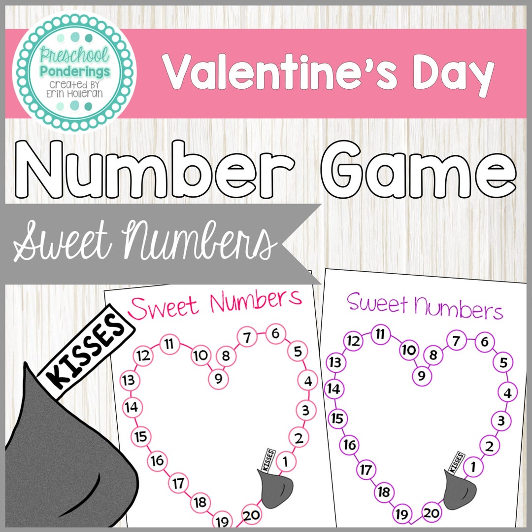 Valentine's Day - Preschool Math Number Matching Game - Etsy