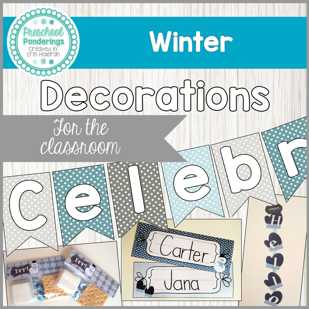 Printable Classroom Party Decorations - Winter - Etsy