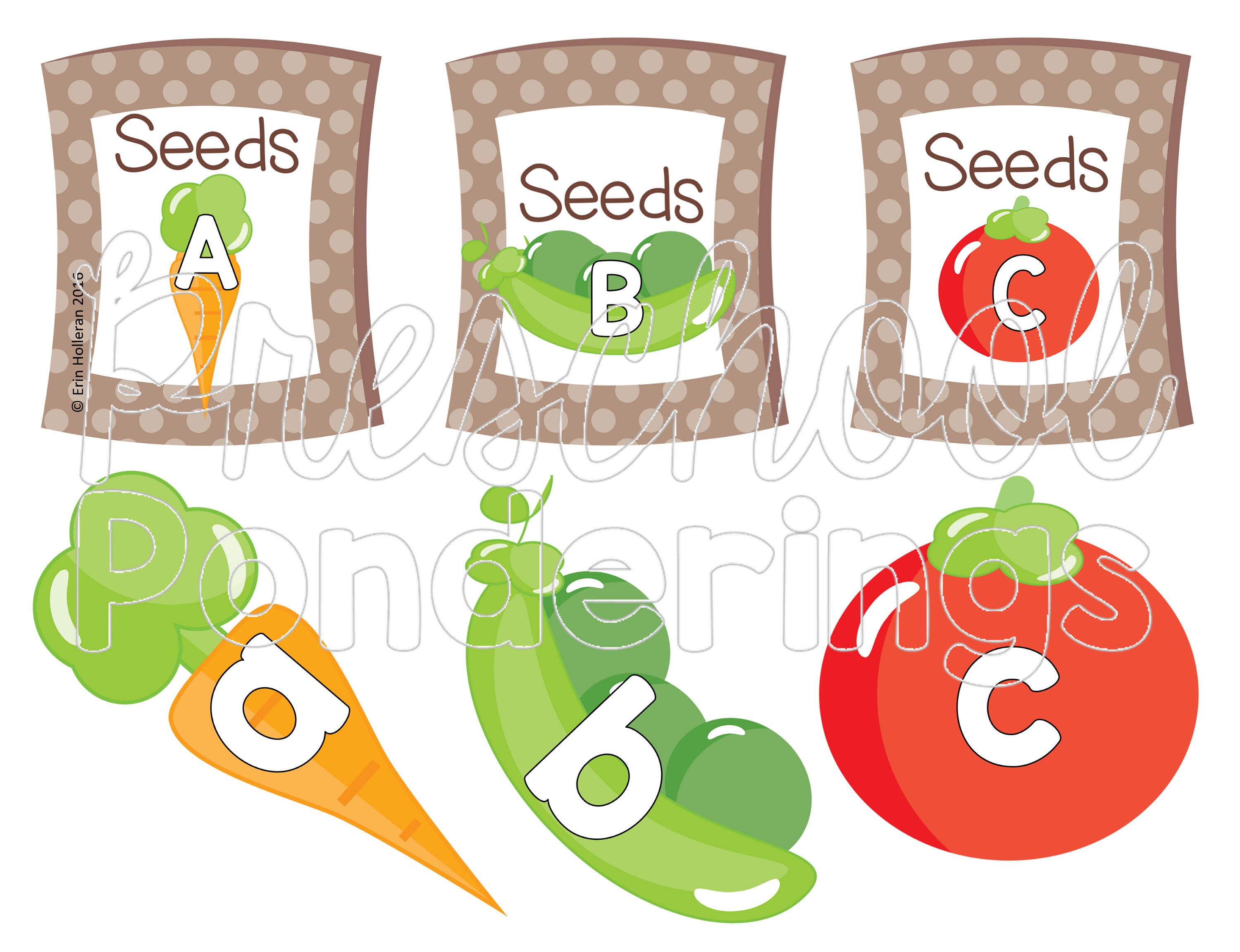 Alphabet Matching - Summer Vegetable Gardening - Etsy