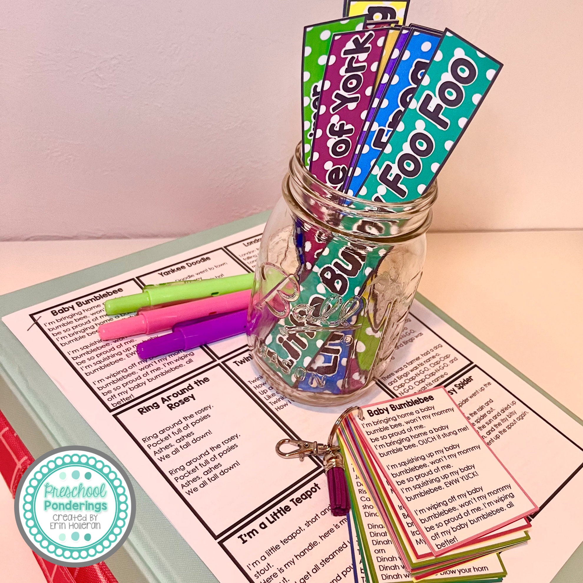 Common Preschool Songs and Lyrics - Etsy