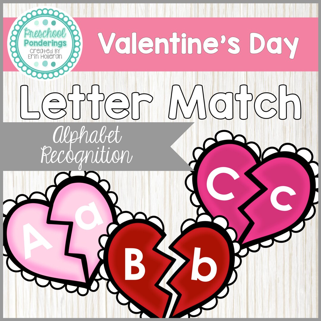 Valentine's Day - Preschool Language Letter Match - Etsy
