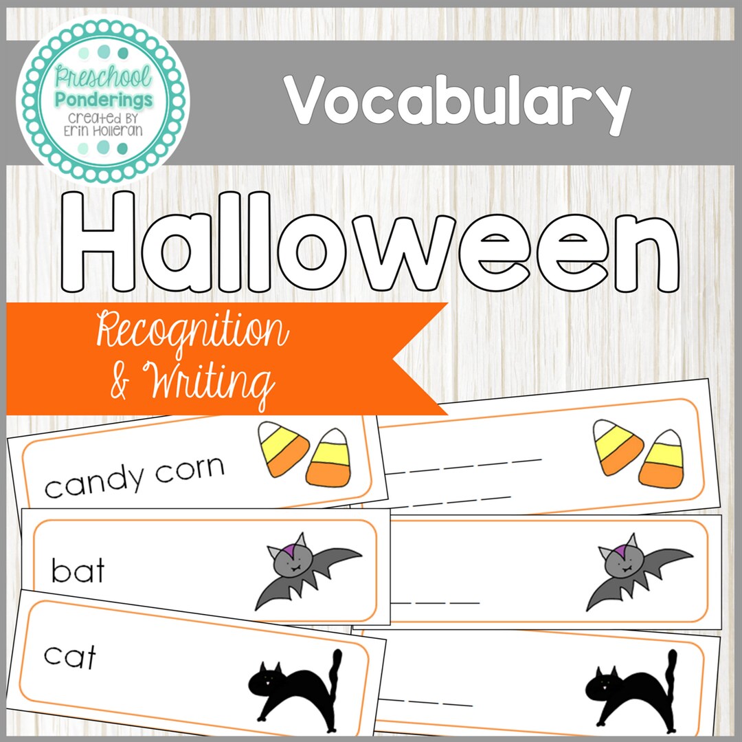Halloween Vocabulary Cards and Writing Practice - Etsy