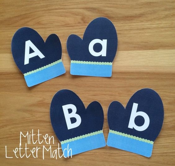 Winter Preschool Language Alphabet Match - Etsy