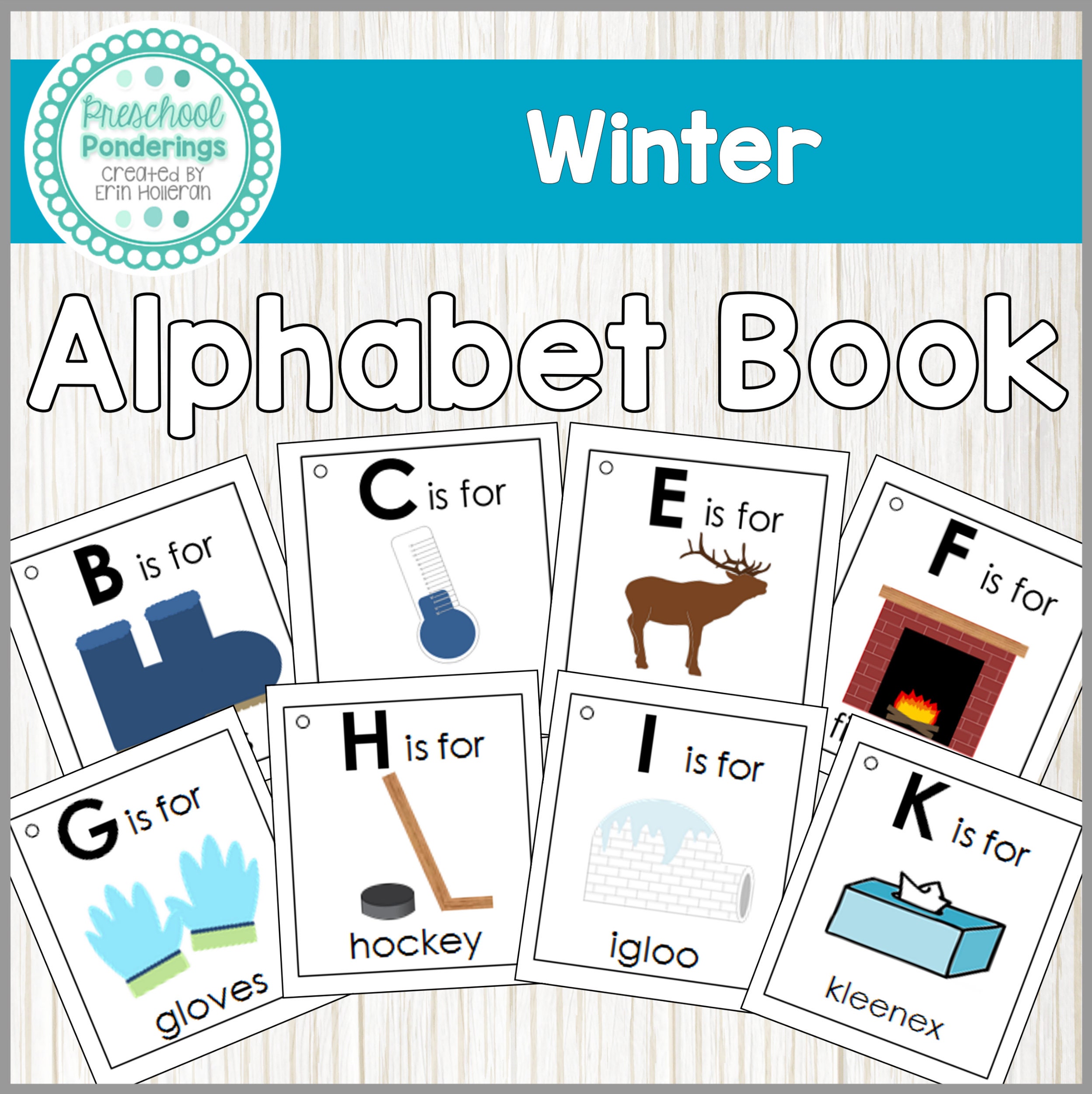 Winter Preschool Language Alphabet Book - Etsy