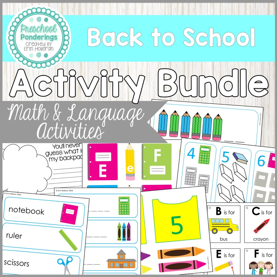 Back to School Activities - Preschool Math and Language Bundle - Etsy