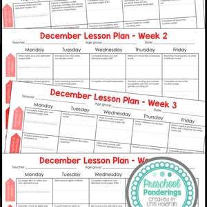 Preschool Lesson Plans and Activities - December With Christmas Themes ...
