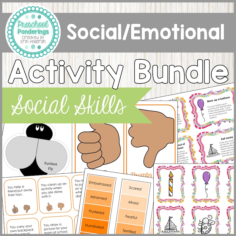 Preschool Social Emotional Skills Bundle - Etsy
