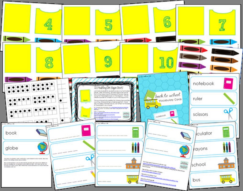 Back to School Activities - Preschool Math and Language Bundle - Etsy