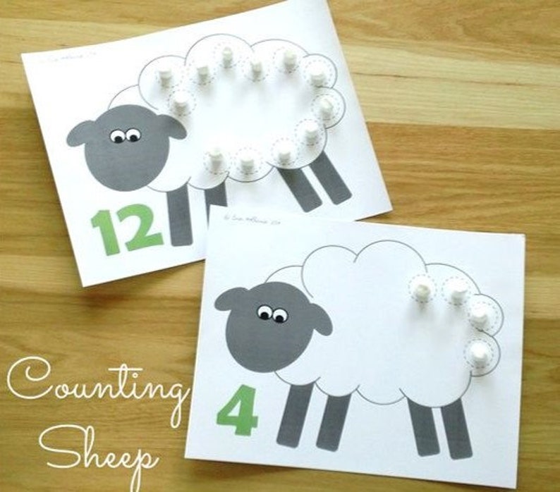 Spring and Easter Preschool Math Sheep Numbers and Counting - Etsy