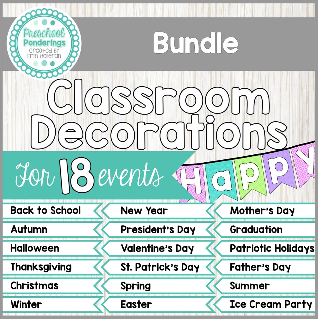 Classroom Party Decorations Bundle for Every Season and Holiday - Etsy