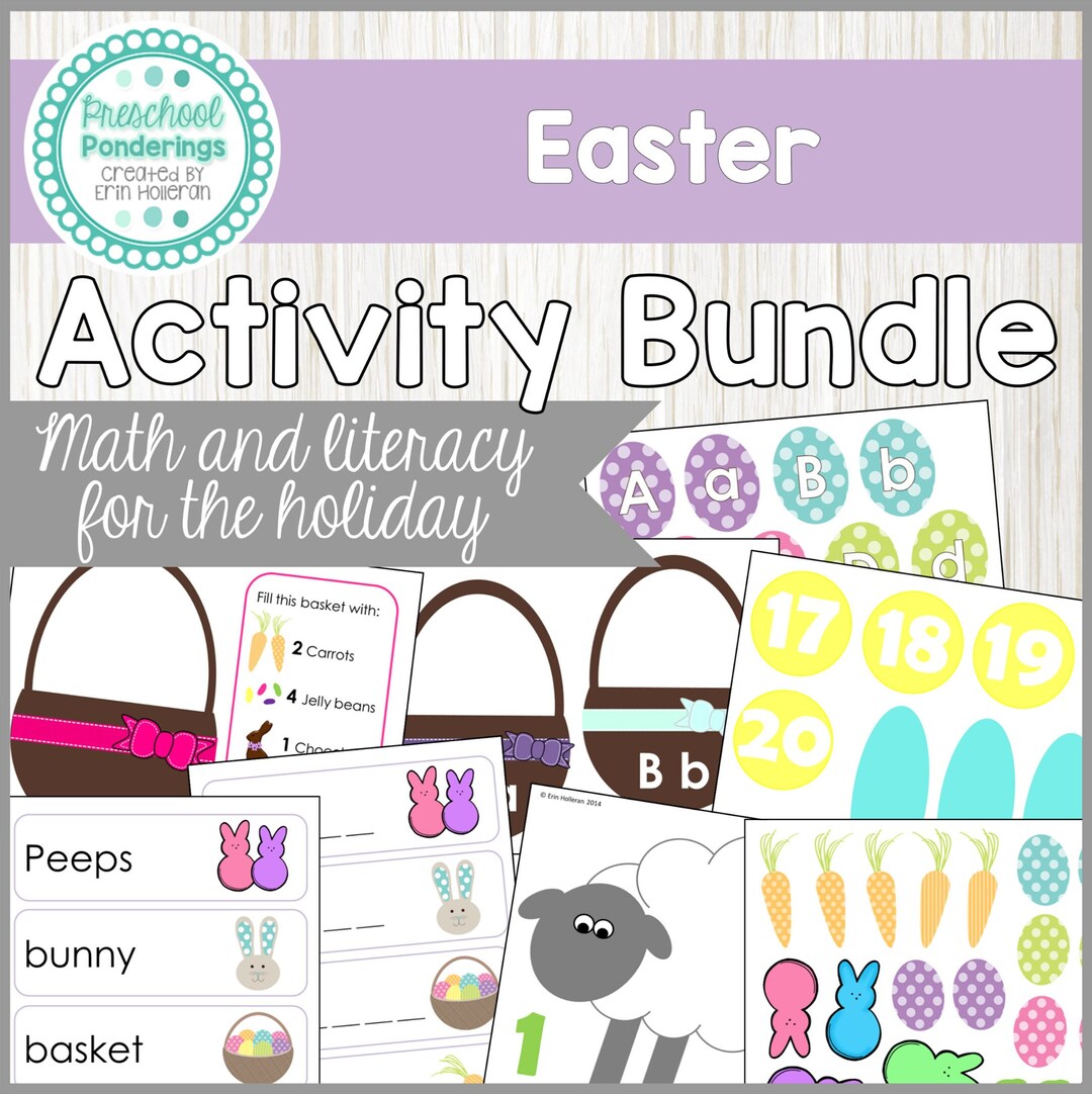Easter Preschool Math and Language Bundle - Etsy