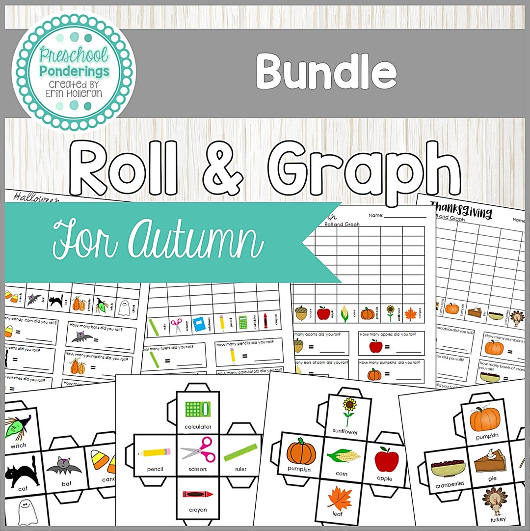 Roll and Graph for Autumn Events - Etsy