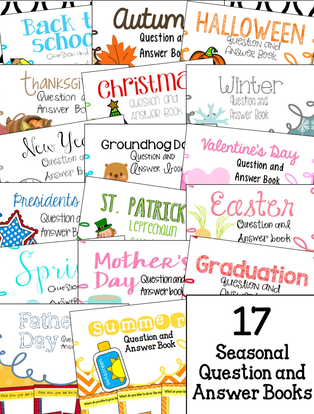 Open Ended Questions for Preschool - Seasonal Discussion Starters - Etsy