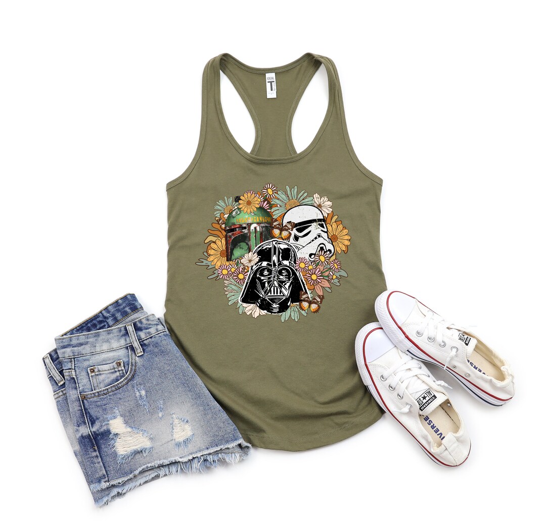 Disney Inspired FLORAL STAR WARS Tank, Women’s Disney Tank, Hollywood ...