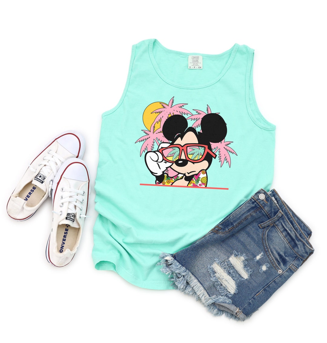 Disney RETRO MICKEY Tank, Mickey SUMMER Adult Tank, Disney World ...