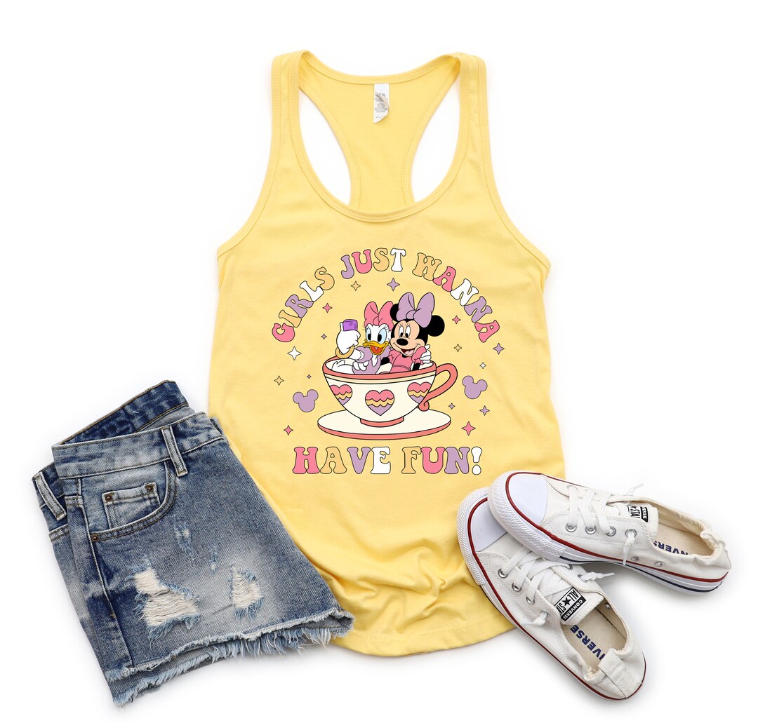 MINNIE MOUSE & DAISY Tank, Girls Wanna Have Fun, Women's Disney Tank ...
