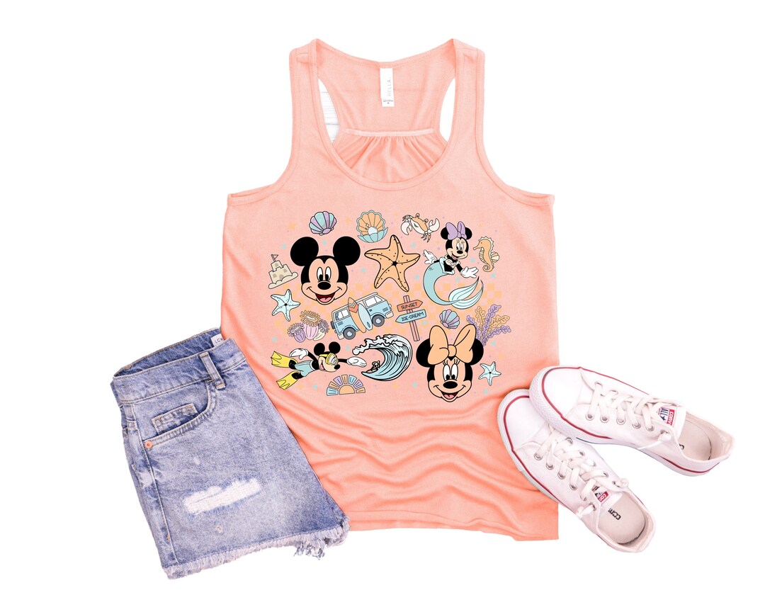 Disney Inspired Tank, SUMMER MICKEY & MINNIE Shirts, Mermaid Minnie ...