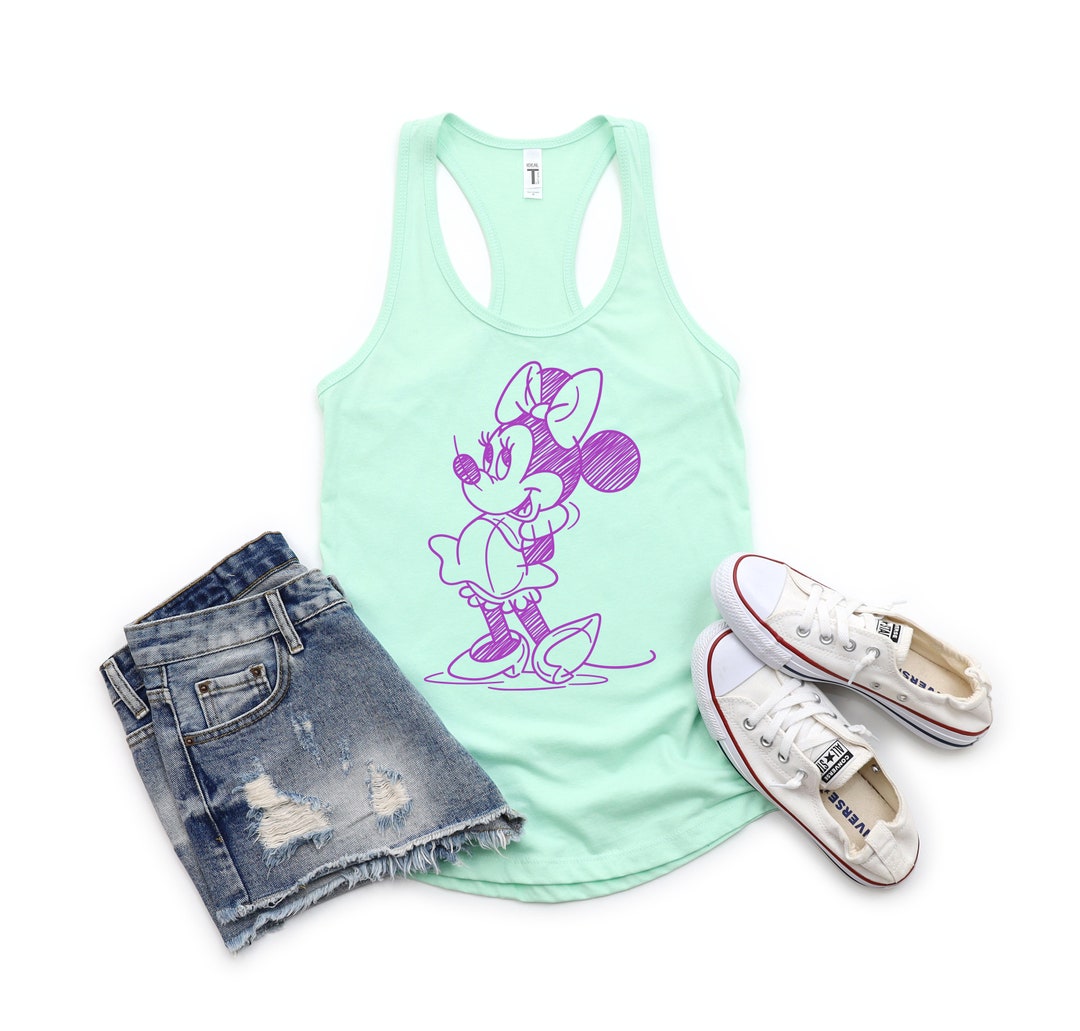 MINNIE MOUSE TANK, Women's Disney Tank Top, Disneyland Tank, Summer ...