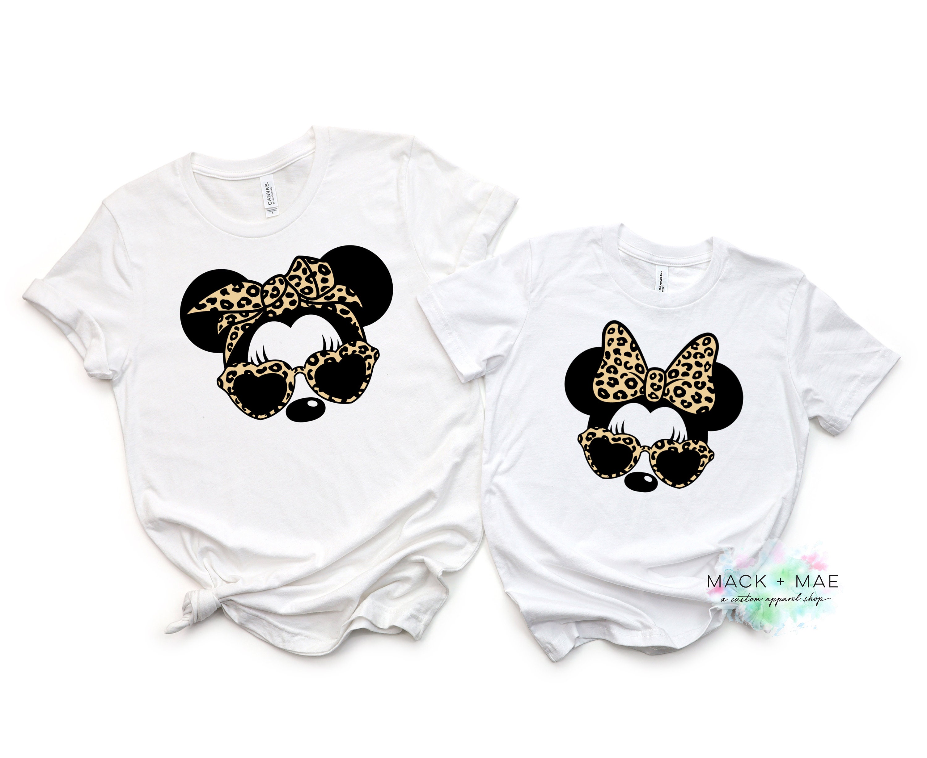 CHEETAH MINNIE MOUSE Inspired Disney Shirts Mommy & Me - Etsy