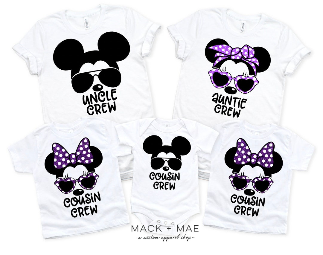 Matching Disney Cousin Shirts Cousin Crew Sunglasses Mickey Etsy