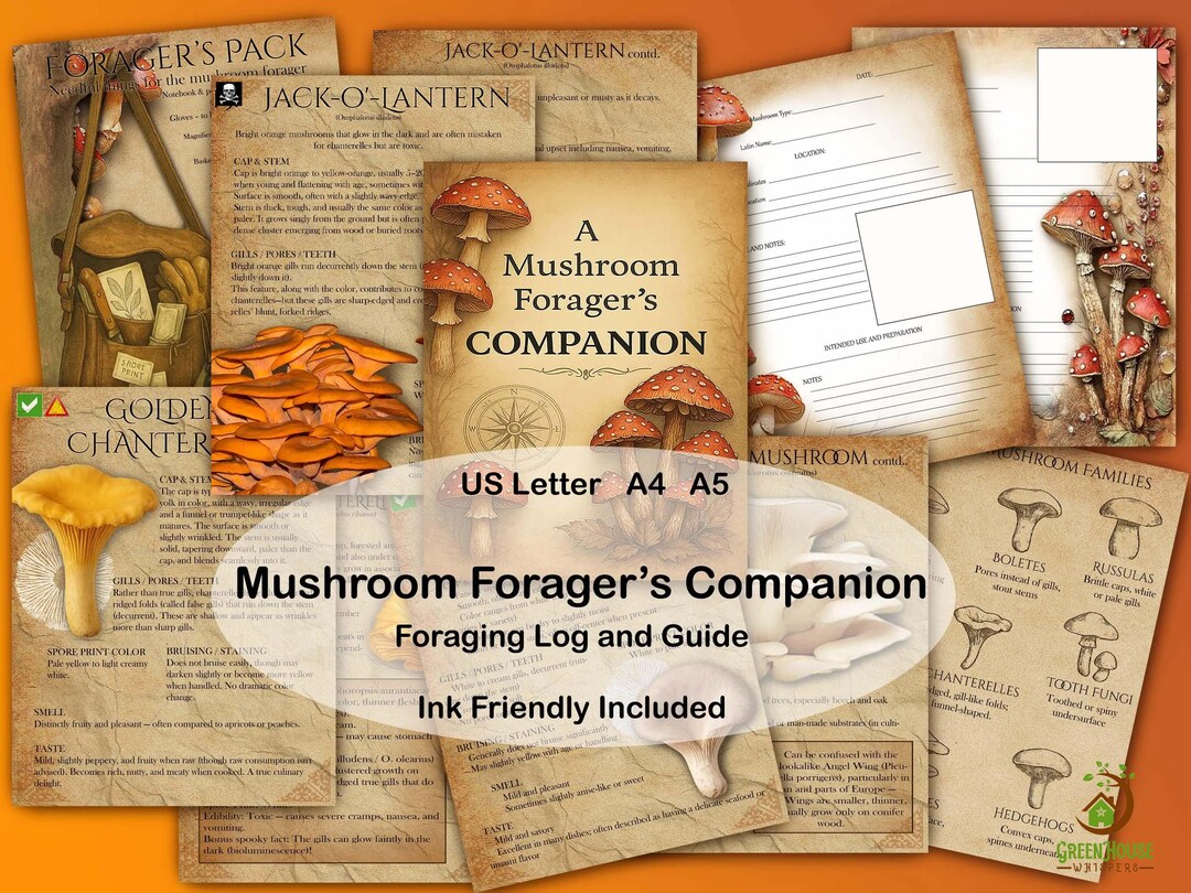 A Mushroom Forager’s Companion – Printable Field Guide | Foraging ...