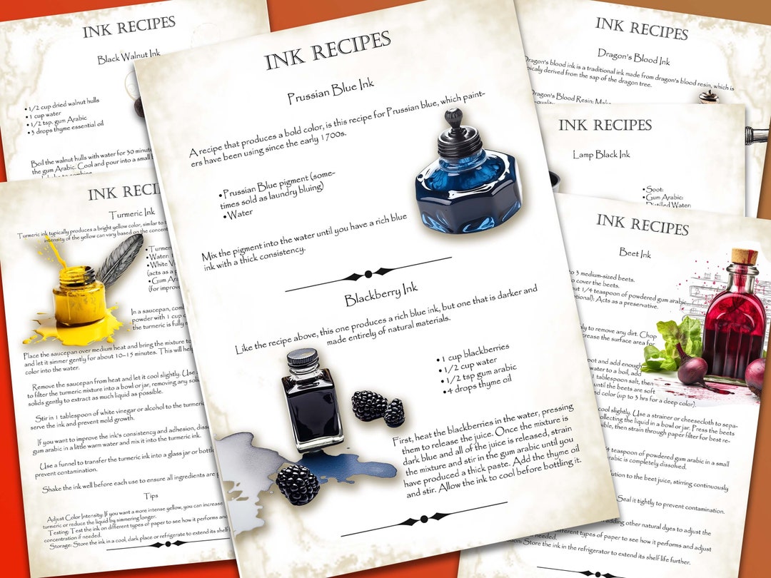 DIY Ink Recipes PDF: Art & Craft Ink Making Guide (digital Download) - Etsy
