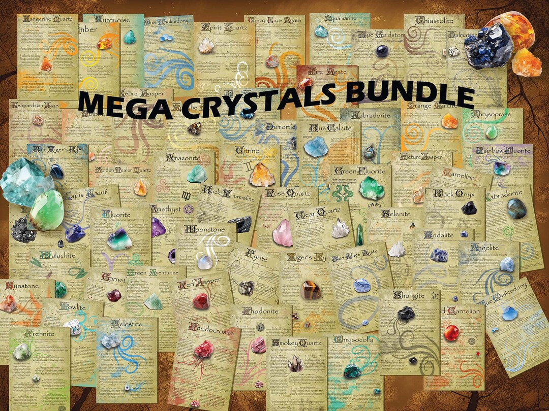 Mega Crystals Bundle 90 Pages for Book of Shadows, Grimoire - Etsy