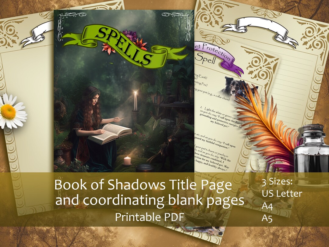 Enchanting Book of Shadows Pages - Spells, Magic Tools, and Pet ...