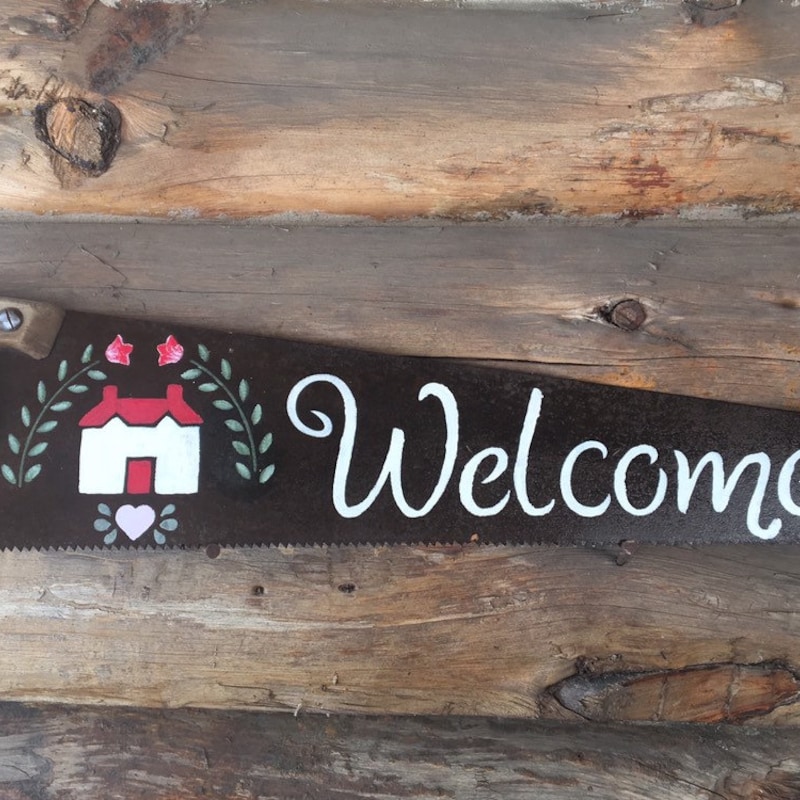 Hand Painted Saw - Etsy