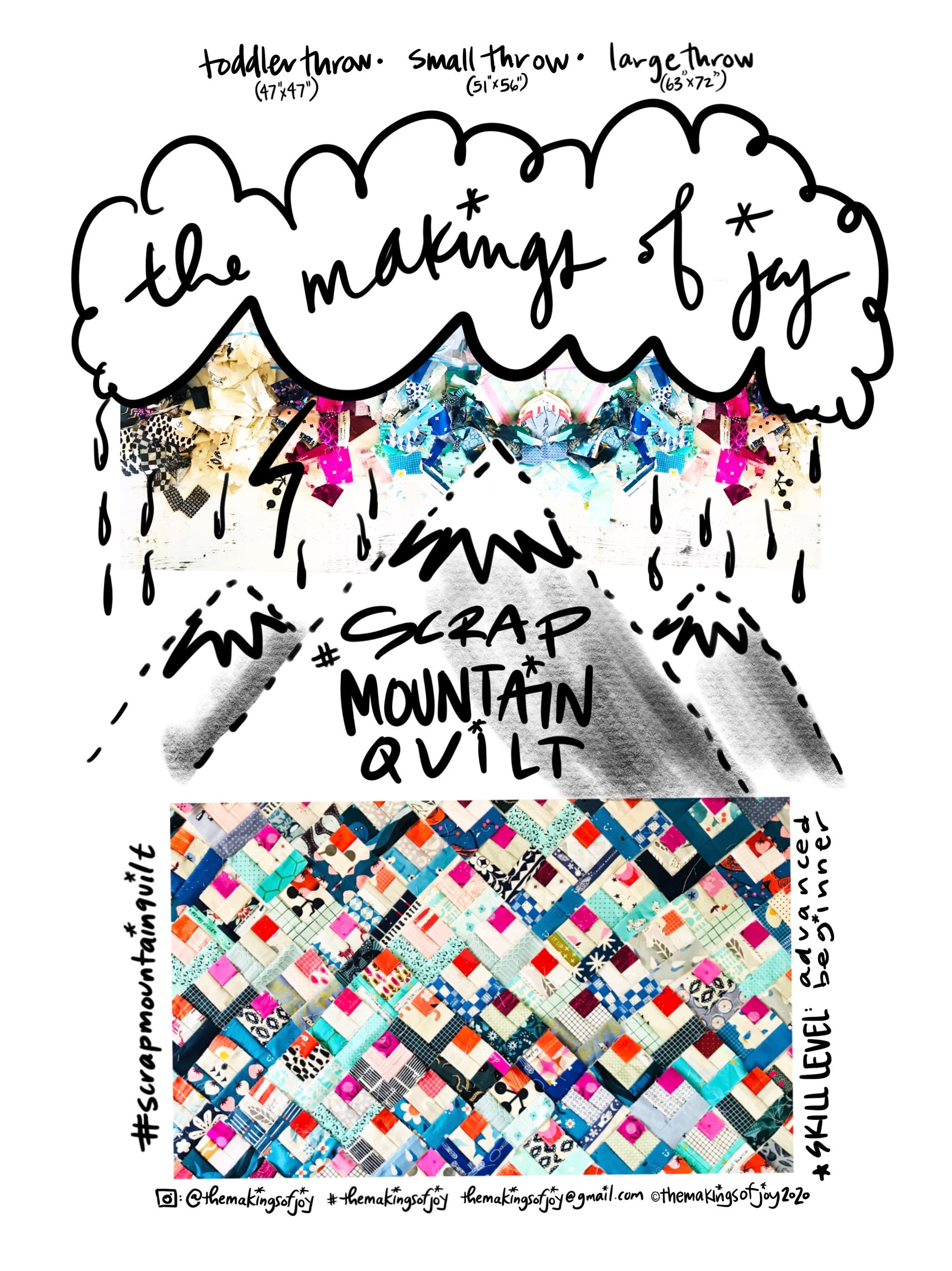 Scrap Mountain Quilt Pattern PDF Download by Themakingsofjoy - Etsy