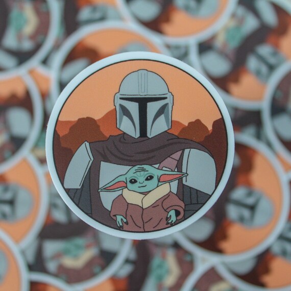 Mando and the Child Duo Sticker | Etsy