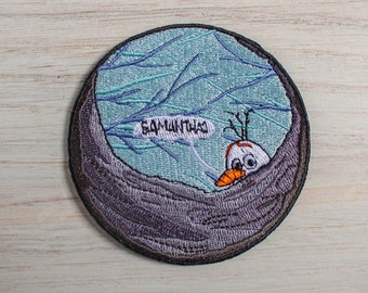 Olaf Inspired Iron on Patch Olaf Inspired Applique - Etsy