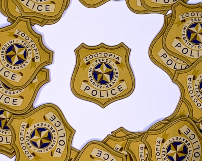 Zootopia Police Badge Inspired Iron on Patch - Etsy